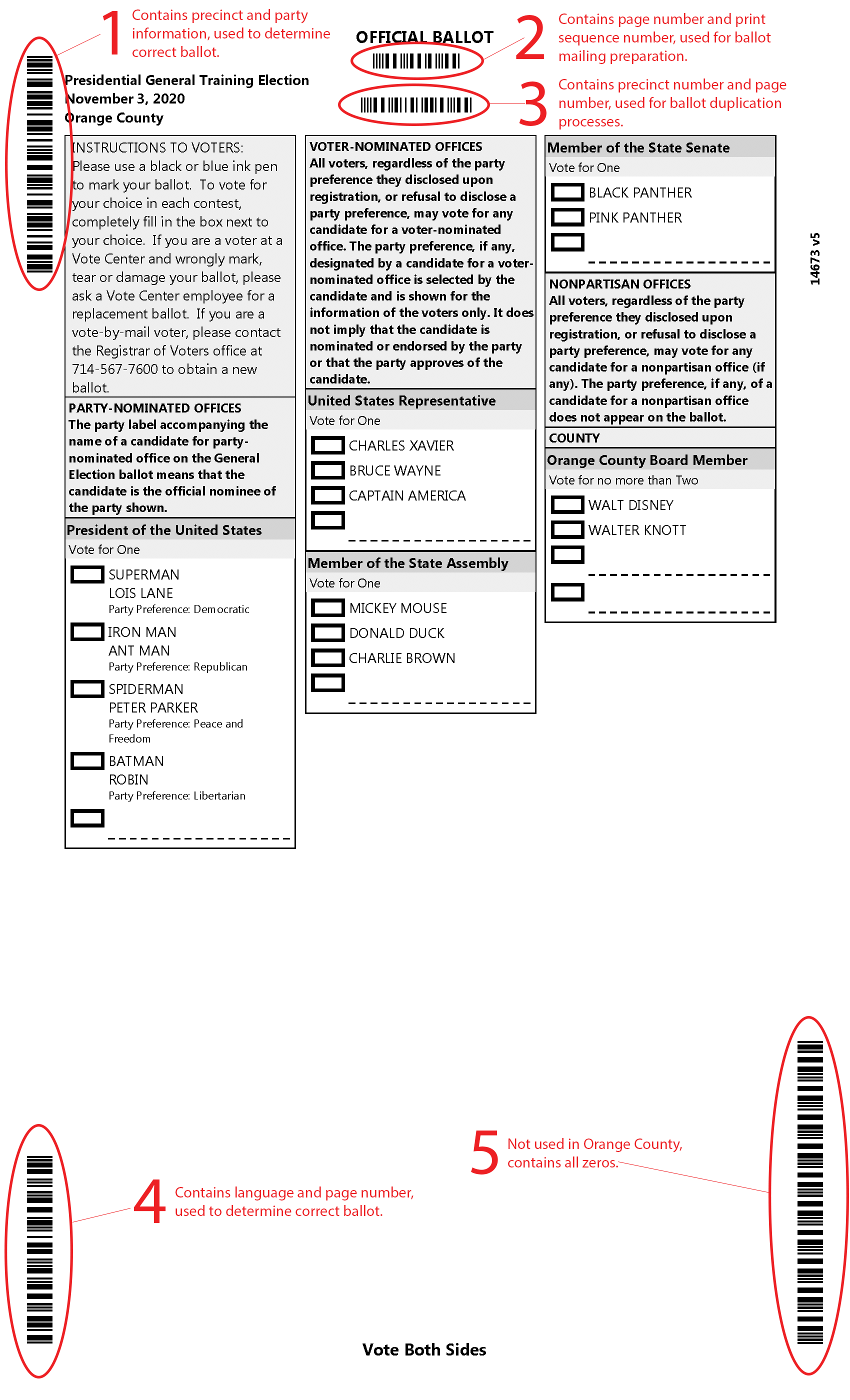 Ballot Barcode Explanation OC Vote